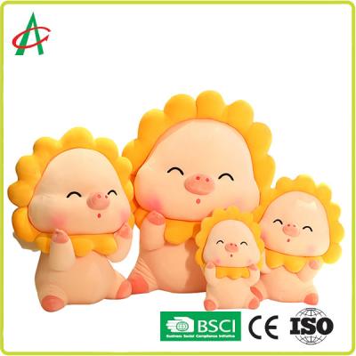 China Pig Plush Toy Doll Pillow Sun Shape Toy Bed Super Soft Plush Toy Holiday Gifts for sale