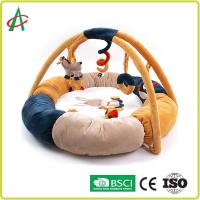China AZO Free bOA fabric Baby Gym Play Mat With Mini Plush Animal Toys for sale