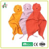 China OEM Muslin Newborn Comforter Toy Organic Cotton Stuffed Animal for sale