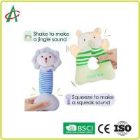 China ASTM Huggable Plush Rattle Toys With PP Cotton Filled for sale