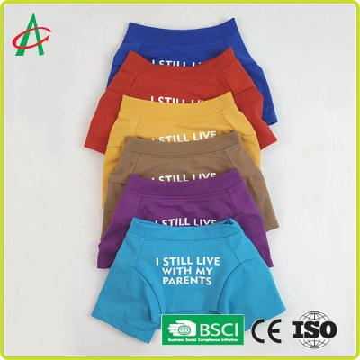 China ODM Full Handcraft Sewing Cotton Pet T Shirt With Printed Names for sale