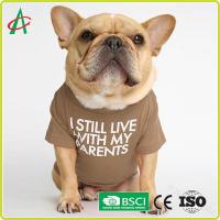China ODM Full Handcraft Sewing Cotton Pet T Shirt With Printed Names for sale