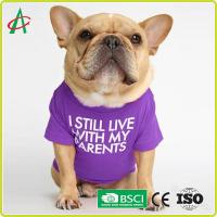 China ODM Full Handcraft Sewing Cotton Pet T Shirt With Printed Names for sale