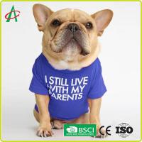 China ODM Full Handcraft Sewing Cotton Pet T Shirt With Printed Names for sale