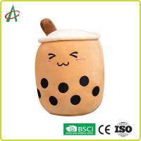 China OEM Bubble Tea Plush Pillow With Embroidered Emoji for sale