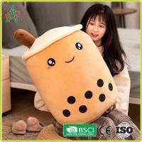 China OEM Bubble Tea Plush Pillow With Embroidered Emoji for sale