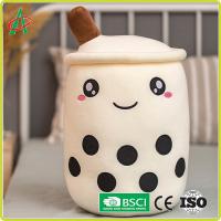 China OEM Bubble Tea Plush Pillow With Embroidered Emoji for sale