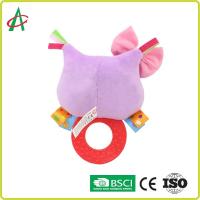 China ASTM Handcrafted Nontoxic Baby Plush Rattle With Teether for sale