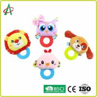 China ASTM Handcrafted Nontoxic Baby Plush Rattle With Teether for sale