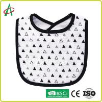 China 100% Combed Cotton Absorbent Unisex Baby Drool Bibs With Adjustable Snap for sale