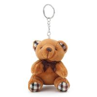 China EN71 Handcrafted Embroidery Mini Stuffed Bear Keychain for sale