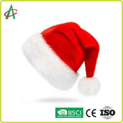 China Anti Allergic Unisex Children Red Velvet Christmas Hats for sale