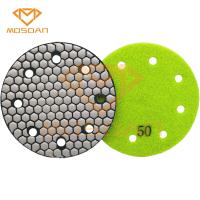 China Mosdan 5 Inch Holes Dry Honeycomb Polishing Pads for Microcement Concrete Marble Granite for sale