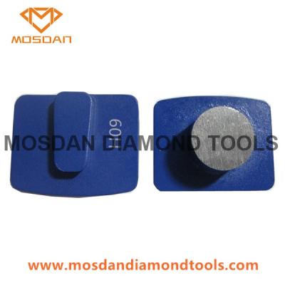 China Husky Floor Concrete Grinding Single Round Button Diamond Blades Plate for sale