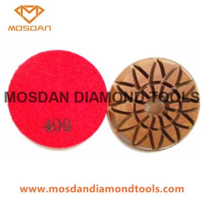 China 3 Inch and 4 Inch Colorful Sunflower Floor Resin Bond Polishing Pads  for sale
