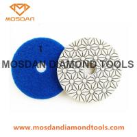 China 4 inch 3 Step Wet Granite and Marble Polishing Pads for sale