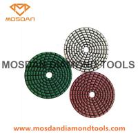 China 4 Inch Dry Flexible Velcro Resin Bonded Diamond Polishing Pads for sale