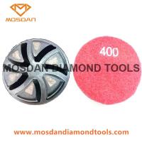 China 3'' Sharp Metal Filled Resin Polishing Pads for Concrete Floor for sale