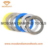 China 7'' flexible Velcro Double Row Metal Dots Polishing Pads for Concrete for sale