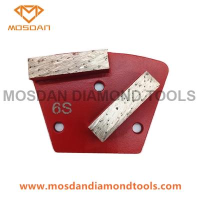 China Sharp Trapezoid Concrete Diamond Grinding Bits Double Blades for sale