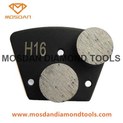 China Trapezoid Double Buttons Diamond Grinding Head with M6 Thread Holes for sale