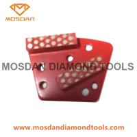 China Blastrac Trapezoid Double Dots Bars Floor Concrete Grinding Blades for sale