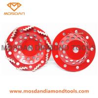 China 7'' Wave Zigzag Diamond Grinding Wheel 22.23 Holes Grit 20 for sale