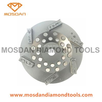 China 7'' Split PCD Cup Grinding Wheel with 6 Bars Diamonds for sale