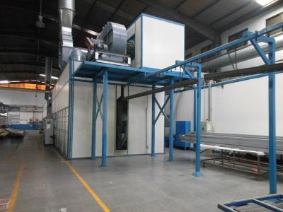 China Horizontal Fluorocarbon Coating System for Aluminum Profiles - 295m Chain, 200kg Capacity, 99.5% Powder Recovery for sale