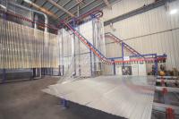 China Aluminum Profiles Vertical Powder Coating Line 2000T Monthly Capacity W20m×L53m Automated System for sale