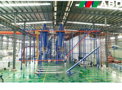 China PLC Fluidized Bed Powder Coating Equipment 380V 220V with 6000mm Booth and 96% Recovery System for sale