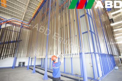 China Polypropylene Automatic Powder Coating Production Line 6000mm x 1600mm with 96% Recovery Rate and Gas Curing Oven for sale