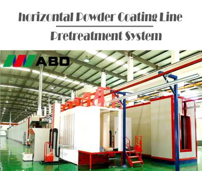 China Small Galvanizing Horizontal Powder Coating Line with 295m Chain Length and 200kg Hanger Capacity - ISO9001 Certified for sale