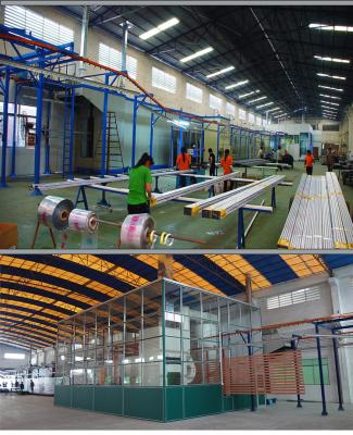 China PP PVC Powder Coating Booth 6000x2000x3250mm with 30kW Exhaust Fan and PLC Control System for sale