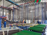 China CE Manual Overhead Conveyor System for Painting Lines - 11200mm Powder Coating Booth & Curing Oven with Gas Heating for sale