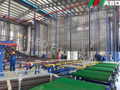 China CE Manual Overhead Conveyor System for Painting Lines - 11200mm Powder Coating Booth & Curing Oven with Gas Heating for sale