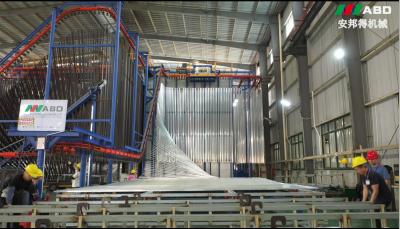 China Automated Electrostatic Powder Coating Line for Aluminum Profiles - 7000mm Length, 1.68 Tons/Hour Capacity for sale