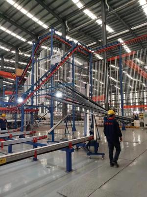 China CE Certification Full-automatic PP Spray Booth Vertical Powder Coating Line For Aluminium Alloy Profiles for sale