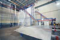 China Natural Gas Heating Vertical Powder Coating Line PLC Control for sale