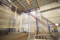 China Vertical Powder Coating Line for Aluminium Profile 3000-8000mm 260kW for sale