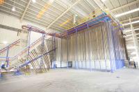 China Customized Fully Automatic Vertical Powder Coating Line PP Spraying Booth 380V 50Hz for sale