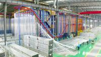 China 380V 60Hz PP Spray Booth Powder Coating Line for Aluminum Profiles - 1200mm/min Speed, 670 Tons/Month Capacity for sale
