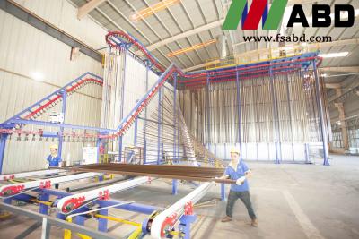 China Vertical Powder Coating Line for Aluminium Profiles 6000mm 380V 50Hz for sale