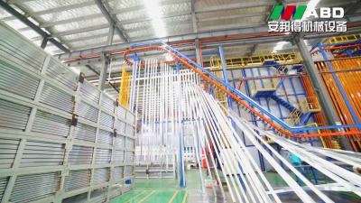 China Gas Heating PLC Vertical Powder Production Line Equipment Customized Voltage 380V 50Hz for Aluminium Profiles for sale