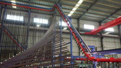 China Vertical Powder Coating Line for Aluminum Profiles 7m Length 1.2m/min Conveyor Speed for sale