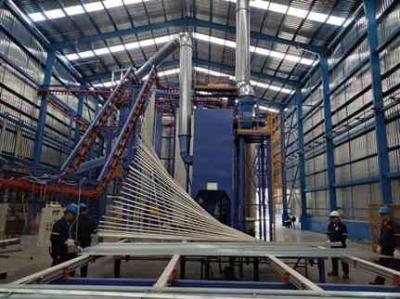 China Automatic Vertical Powder Coating Line for Aluminium Profiles 380V 60Hz CE Certified for sale