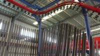 China Full Automated Aluminium Profiles Vertical Powder Coating Production Line PLC Control System for sale