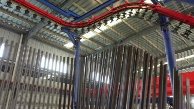 China Full Automated Aluminium Profiles Vertical Powder Coating Production Line PLC Control System for sale