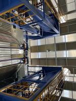 China Double Powder Booth Aluminium Profiles Surface Treatment Vertical Powder Coating Line for sale