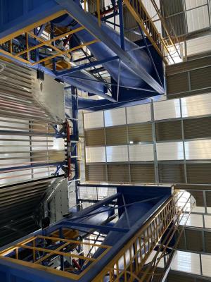 China Double Powder Booth Aluminium Profiles Surface Treatment Vertical Powder Coating Line for sale